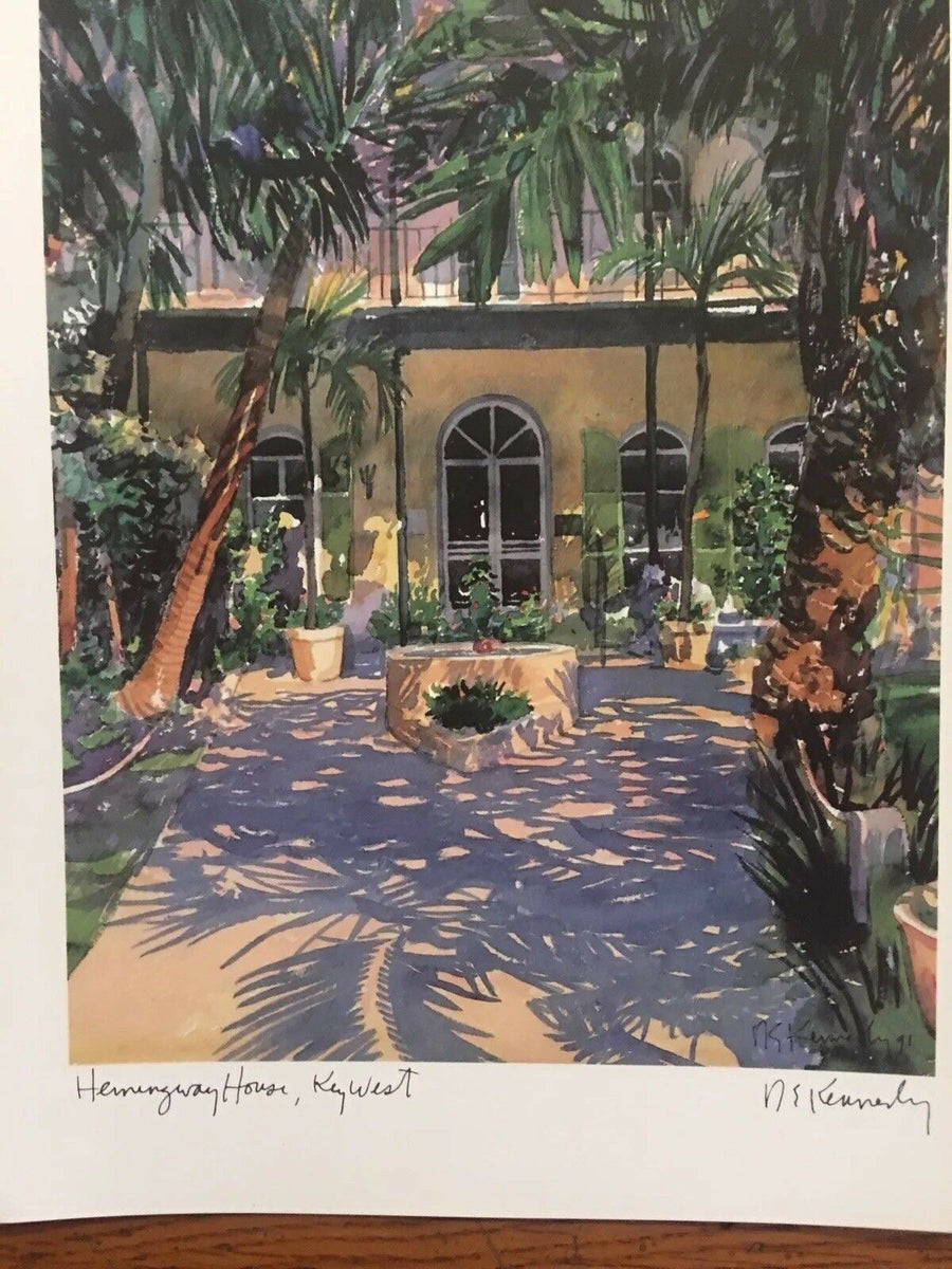 Hemingway House, Key West Robert E. Kennedy Art Print 6" x 9" Vintage ...